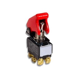 Toggle Switch Guard, Red Plastic, Spring Loaded - Steinair Inc.