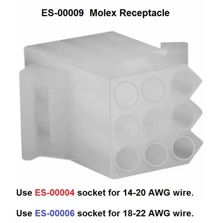 Molex Connector, 9 circuit Receptacle - Steinair Inc.