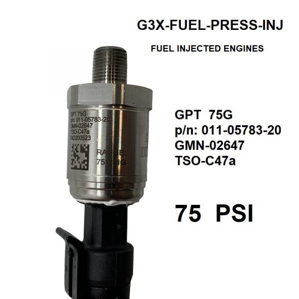 G3X Fuel Pressure Sensor, Injected Engine, 75 psi - Steinair Inc.